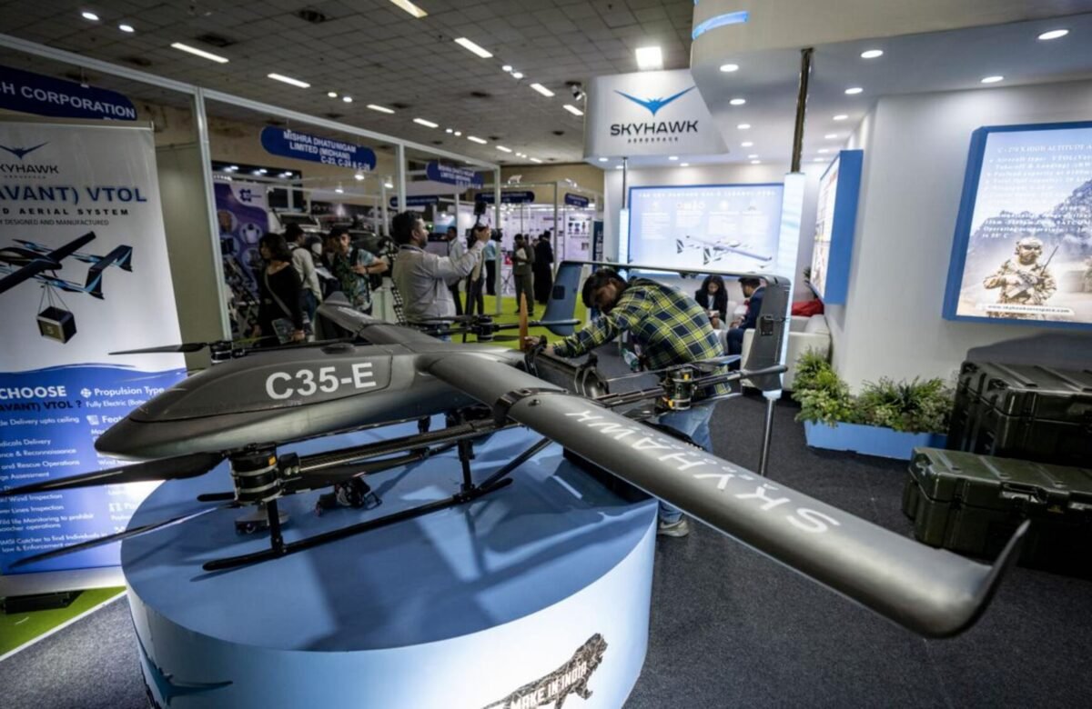Skyhawk Aerospace Unveils C35-E And Pushpak Drones At Drone International Expo In Delhi